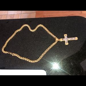 Accessories | 14k Yellow Gold Jesus Crucifix Chain | Poshmark